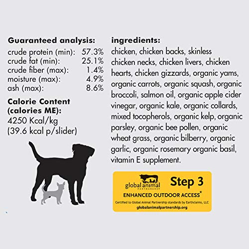 Smallbatch Pets Freeze-Dried Premium Raw Food Diet for Dogs, 25oz, Chicken Recipe, Bulk Bag, Made in The USA, Organic Produce, Humanely Raised Meat, Hydrate and Serve Patties, Wholesome & Healthy