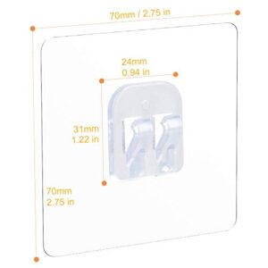 YeeBeny Corner Shower Caddy Adhesive Sticker Hook Mount for Shower Caddy Basket Bathroom Shelf Compatible with KINCMAX，SMARTAKE, JOMARTO, Flowmist, Nieifi, HapiRm, Odesign, Lovelers (Transparent, 6 pack)