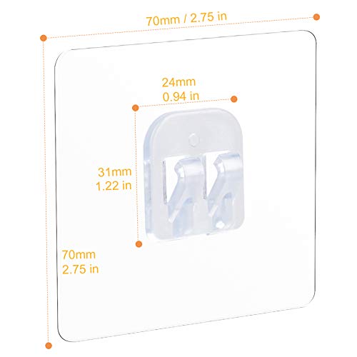 YeeBeny Corner Shower Caddy Adhesive Sticker Hook Mount for Shower Caddy Basket Bathroom Shelf Compatible with KINCMAX，SMARTAKE, JOMARTO, Flowmist, Nieifi, HapiRm, Odesign, Lovelers (Transparent, 6 pack)