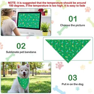 12 Pcs Sublimation Dog Plain Bandanas Bulk Adjustable Triangle Dog Puppy Bibs Heat Transfer Washable Dog Handkerchief for Small Medium Pets (Vivid Color,64 x 43 x 43 cm)