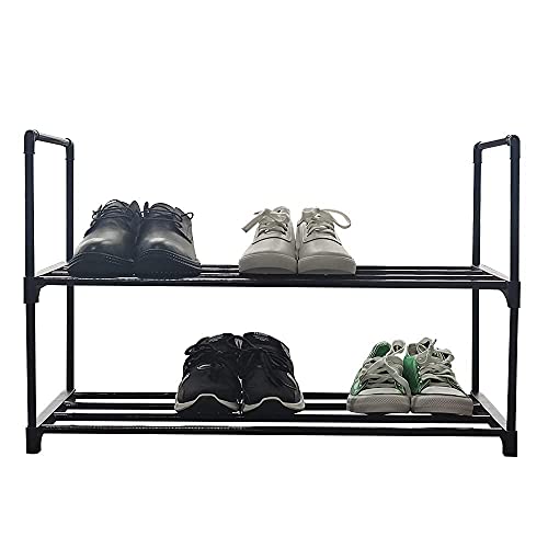 JZHHRPP 2-Tier shoe racks shoe rack storage shoe rack small shoe rack door shoe rack living room shoe rack bedroom shoe rack 70x30x46cm