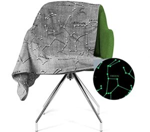 constellation blanket glow in the dark | multiple sizes | popular astronomy constellations | space, solar system, stargazing, star lovers & astronomers gift | men, women, teen, boys & girls (80x60in)