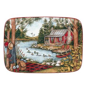 certified international lake retreat rectangular platter,