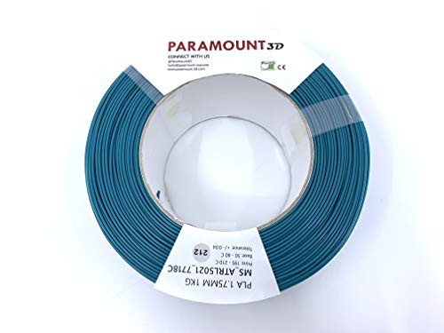 Paramount 3D PLA 1.75mm 1kg Filament (Master Spool) (Mid Century Teal (MS_ATRL50217718C), 1kg [1 ROLL])