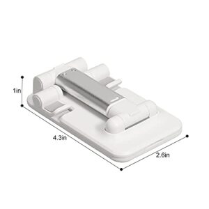 Olive OMNI Foldable Cell Phone Stand - Adjustable Phone Stand for Desk - Fully Foldable Desk Cell Phone Stands - Portable Desk Cell Phone Holder with Anti-Slip - Best Pocket Fit Desk - White