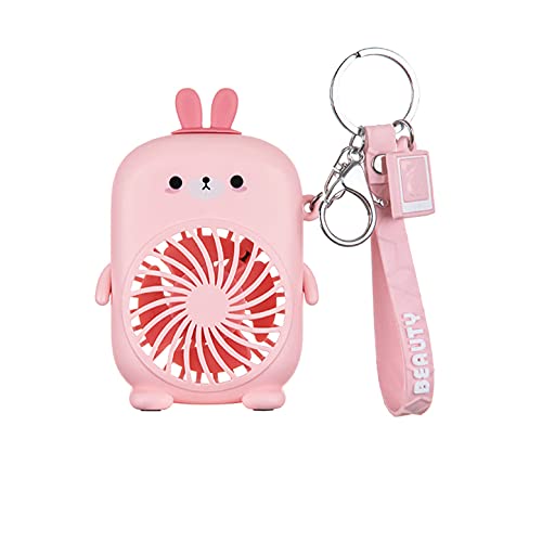 Keychain Mini Fan, Rechargeable Personal Fan, Summer Creative USB Charging Portable Silent Keychain Mini Fan, 500Mah, Handheld for Travel, Walking, Hiking (B)