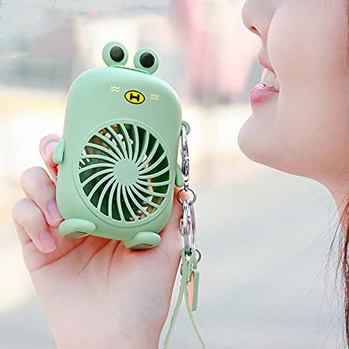 Keychain Mini Fan, Rechargeable Personal Fan, Summer Creative USB Charging Portable Silent Keychain Mini Fan, 500Mah, Handheld for Travel, Walking, Hiking (B)