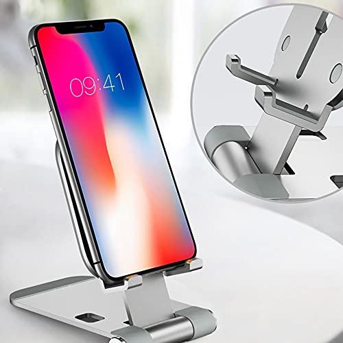 LowGeeker Stand for MagSafe Charger, Foldable Phone Stand Holder Aluminum Alloy Accessories Compatible with iPhone 13/12 Pro/ 13 Pro Max/ 12, Silver(MagSafe Charger Not Included)