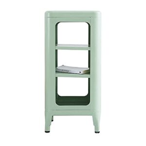 storage newspaper baskets magazine rack bedroom bedside table living room bay window bedside cabinet wrought iron rack (color : green, size : 292965cm)