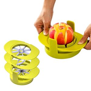 atopov 4 in 1 apple slicer mango pear tomato slicer combo, fruit cutter and corer，mango slicers and corer, fruit slicer can also be used for oranges, potatoes, round fruits