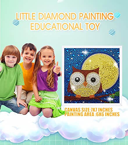 cupmod 6 Pieces 5D Diamond Painting Kit for Kids, Full Drill Diamond Painting Kits for Beginners DIY Diamond Art Craft Set for Home Wall Decor 6x6 inch