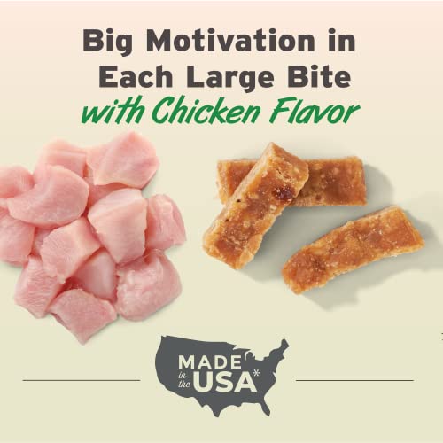 Pet Botanics High Protein Jerky Bites Training Rewards, Low Calorie Dog Treats Made in The USA, Chicken Recipe 12 Oz.