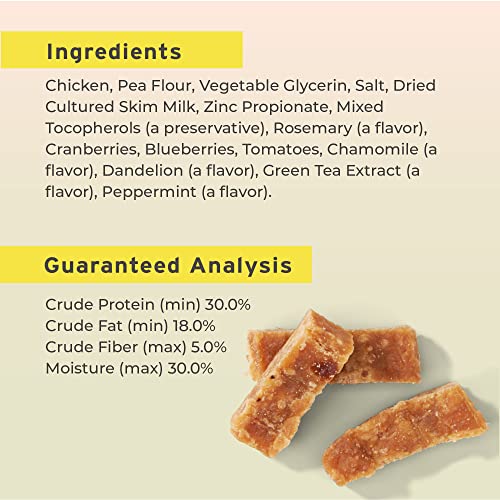 Pet Botanics High Protein Jerky Bites Training Rewards, Low Calorie Dog Treats Made in The USA, Chicken Recipe 12 Oz.