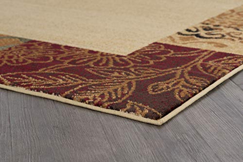 Tayse Sedona Beige 3 Piece Area Rug Set for Home, Room, and Decor - Transitional, Floral