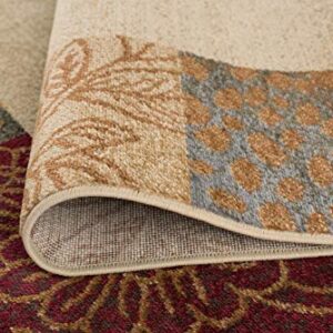 Tayse Sedona Beige 3 Piece Area Rug Set for Home, Room, and Decor - Transitional, Floral