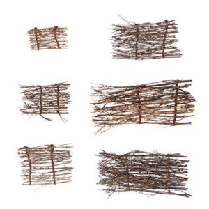 yardwe 6pcs sushi bamboo fence japanese bamboo decoration sushi sashimi plate decorative bamboo fence ornaments for restaurant landscape decoration