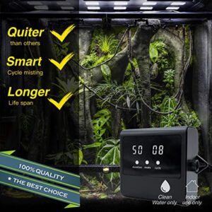 MRREPTILE Automatic Mister for Reptiles, Terrarium Fogger Misting System, Rainforest Sprayer, Indoor Plant Watering System, for Reptiles/Chameleons/Herbs