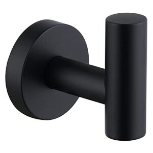 angle simple bathroom towel hook matte black, stainless steel shower towel holder, kitchen towel hanger, round robe hook for wall