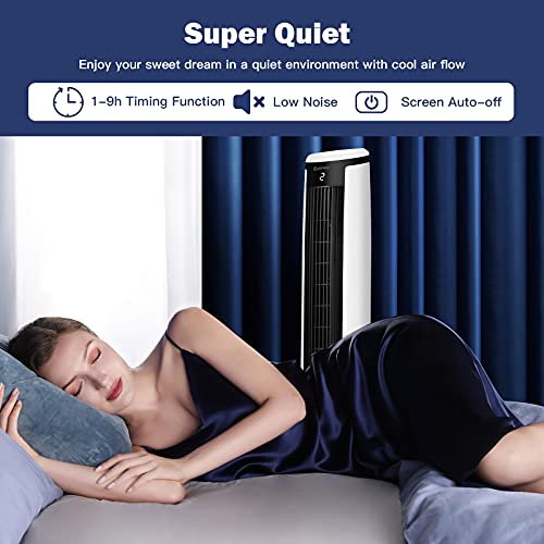 COSTWAY Evaporative Cooler, Include Remote Control, 4 Ice Packs, Portable Bladeless Swamp Cooler with 3 Modes, 3 Speeds, 9H Timer, LED Display, Evaporative Air Cooler for Room Indoor Use Bedroom