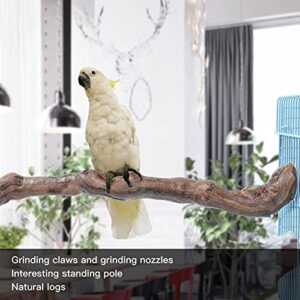 COUNER Bird Parrot Perch Stand Natural Wild Grape Stick Bird Play Stand Bird Toys Grinding Paw Cage Accessories for Cockatiels Budgie Parakeets Conures Love Birds Finches