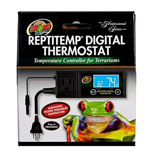 Zoomed Repti-Temp Digital Reptile Thermostat | Includes Attached DBDPet Pro-Tip Guide - Controls Terrarium temperatures, Heat mat, Heat Tape and More!