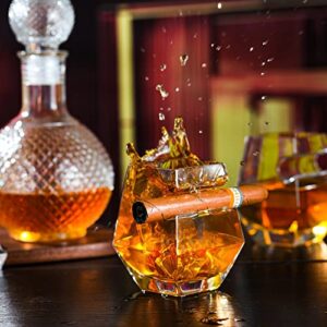 Gifts for Men Dad,Glass Liquor Decanter with Airtight Globe Stopper, Whiskey Decanter for Alcohol, Wine, Mouthwash, Bourbon, Brandy, Liquor, Juice| 33.81 oz