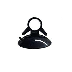 DREAM ART 6 Pack Black Suction Cup 1.8 Inch PVC Plastic Sucker Without Hooks for Home Decoration and Organization