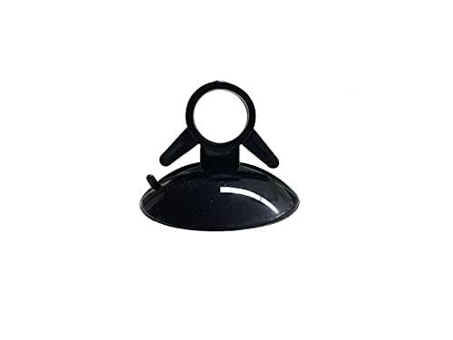 DREAM ART 6 Pack Black Suction Cup 1.8 Inch PVC Plastic Sucker Without Hooks for Home Decoration and Organization