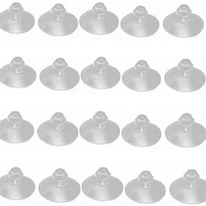 GDQLCNXB 20PCS 18mm/0.7" Furniture Desk Glass Transparent Anti-Collision Suction Cups Sucker Hanger Pads for Glass Plastic Without Hooks