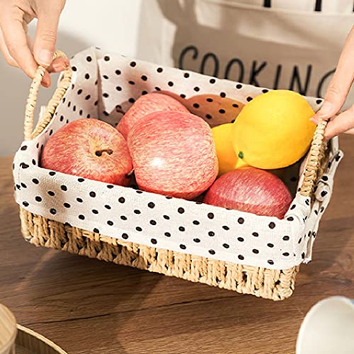 UXZDX Desktop Storage Box, Woven Storage Basket, Rattan Woven Sundries, Cosmetics, Snacks, Living Room Storage Basket (Size : 25cm)