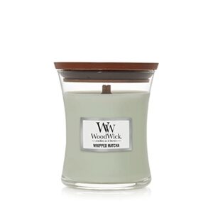 woodwick whipped matcha medium hourglass candle, 9.7 oz.