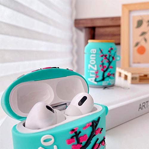 Suitable for Airpod pro case Creative Food and Beverage Bottle Series 3D Cute Arizona Airpod pro Protective Sleeve is The Best Choice for Friends, Lovers, and Relatives (Plum vase)