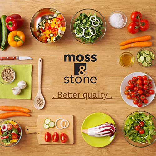 Moss & Stone Extra Large Glass Food Storage Containers Set Of 3-101 OZ/ 54 OZ/ 16 OZ Deep Rectangular Glass Food Container with Lid, Leak Proof, Microwave, Dishwasher, and Oven Safe.