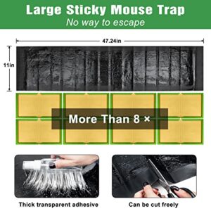 6 Pack Sticky Mouse Trap, X- Large 47.2 * 11'' Glue Traps for Mice and Rats Traps Indoor for Home, Rodent Snakes Spiders Roaches