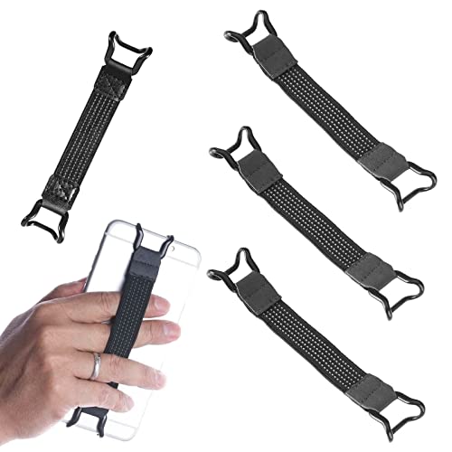 Qoyapow 3 Pack Mobile Phone Security Hand Strap Holder for 5.2-7.5 Inch Smartphones Universal Drop Prevention Elastic Bundle Grip Belt for Kindle Phone 13/12/11/Xr/Xs Max and Other Smartphones