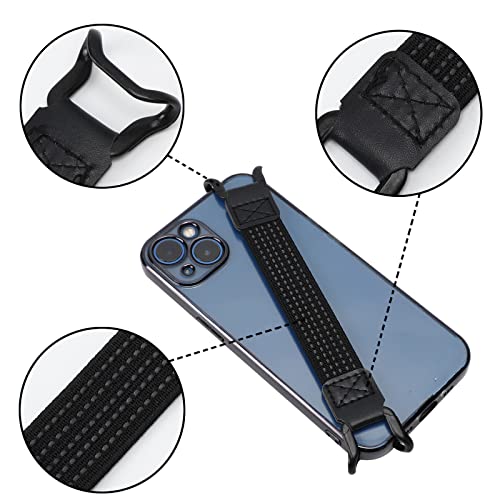 Qoyapow 3 Pack Mobile Phone Security Hand Strap Holder for 5.2-7.5 Inch Smartphones Universal Drop Prevention Elastic Bundle Grip Belt for Kindle Phone 13/12/11/Xr/Xs Max and Other Smartphones