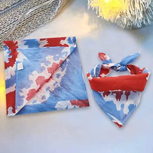 YAODHAOD Dog Bandanas 3PCS，Washable Color Printing Cotton Gauze Dog Saliva Towel，Pet Square Scarf ，Dog Scarfs for Small Medium Large Dogs and Cats