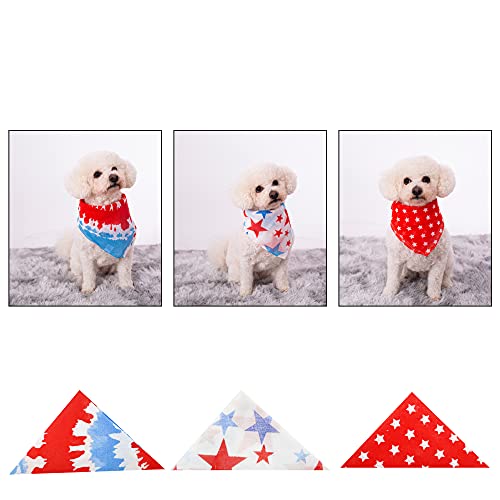 YAODHAOD Dog Bandanas 3PCS，Washable Color Printing Cotton Gauze Dog Saliva Towel，Pet Square Scarf ，Dog Scarfs for Small Medium Large Dogs and Cats