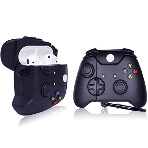 Oqplog for Airpod 2/1 for AirPods Case 3D Cute Fun Cartoon Fashion Funny Character Air Pods 2&1 Cover Design for Men Girls Teen Boys Unique Kawaii Trendy Soft Silicone Cases–Xbox Black Controller