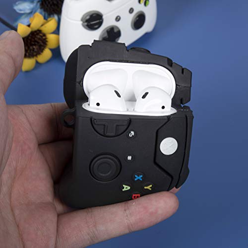 Oqplog for Airpod 2/1 for AirPods Case 3D Cute Fun Cartoon Fashion Funny Character Air Pods 2&1 Cover Design for Men Girls Teen Boys Unique Kawaii Trendy Soft Silicone Cases–Xbox Black Controller