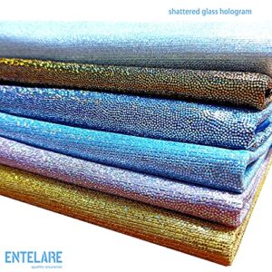 Shattered Glass Hologram Fabric by The Yard Width 58Inches Entelare (Gold/Gold 2yards)