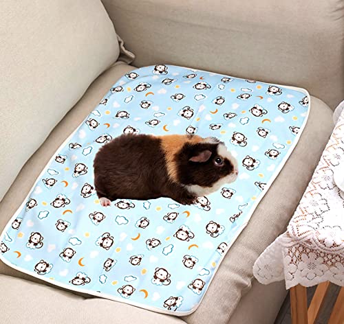 JSLZF Guinea Pig Cage Liner 18”x14”, 3PCS Guinea Pig Pads Washable, Absorbent Waterproof Rat Cage Liner for Chinchillas, Bunnies