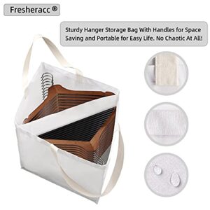 Clothes Hanger Organizer Holder for Space Saving, Fresheracc Hanger Triangle Storage Bag with Handles for Closet Tidier Laundry Rooms Wardrobe Drying Rack(Square)