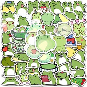 50 pieces frog stickers cartoon vinyl waterproof stickers for laptop,guitar,motorcycle,bike,skateboard,luggage,phone,hydro flask, gift for kids teen birthday party