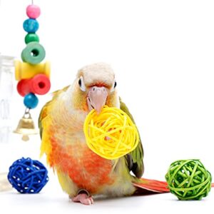 Youngever 12 Packs Bird Swing Toy, Parrot Toys Hanging Bell, Bird Cage Toys for Parrots, Finches, Macaws, Cockatiels