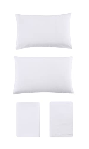 Eddie Bauer - King Sheets, Cotton Flannel Bedding Set, Brushed for Extra Softness, Cozy Home Decor (White, King)