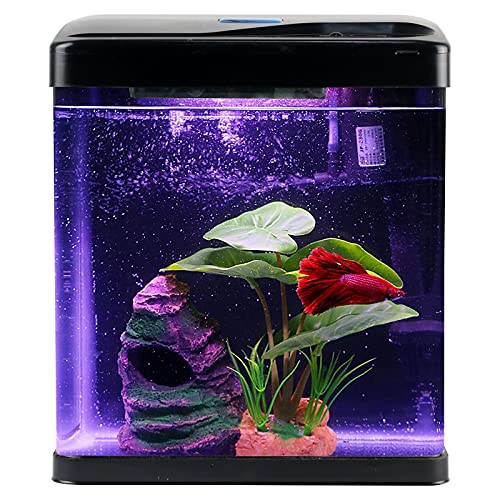 COOSPIDER Betta Fish Leaf Pad Hammock Aquarium Decoration Cichlid Fish Tank Resin Rock Mountain Cave Ornaments Fish Bowl Decorations for Sleeping Resting Hiding Playing Breeding