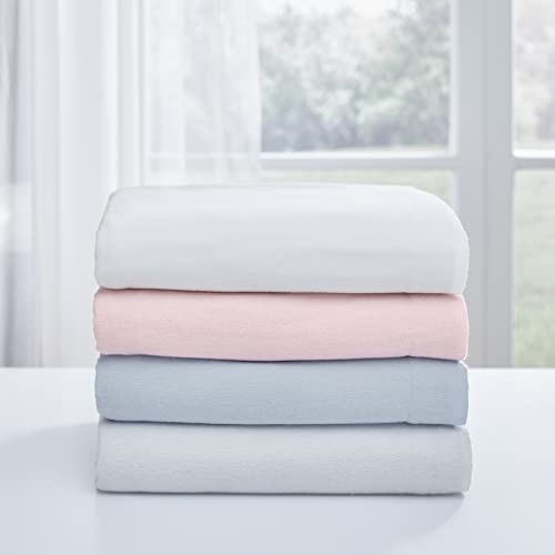 Laura Ashley Home - King Sheets, Cotton Flannel Bedding Set, Brushed for Extra Softness & Comfort (Pink, King)