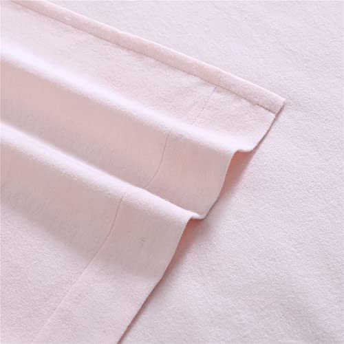 Laura Ashley Home - King Sheets, Cotton Flannel Bedding Set, Brushed for Extra Softness & Comfort (Pink, King)