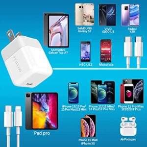 LUOATIP 3-Pack 20W USB C Fast Charger for iPhone 14/14 Plus/14 Pro/14 Pro Max/13/12/11/SE 2020 XS XR X 8, iPad, AirPods Pro, PD Type C Wall Block Charging Plug Cube Power Adapter Box USBC Brick